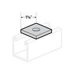 3/8" Square Strut Washer, Zinc Plated | K.L. Jack