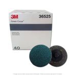 3M Green Corps 2" Roloc Disc 36525, 40 Grit - 25 Per Box | K.L. Jack