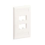 Panduit® CFPL4WHY Label Pocket Faceplate, 1 Gang, 4 Ports, Mini-Com ...