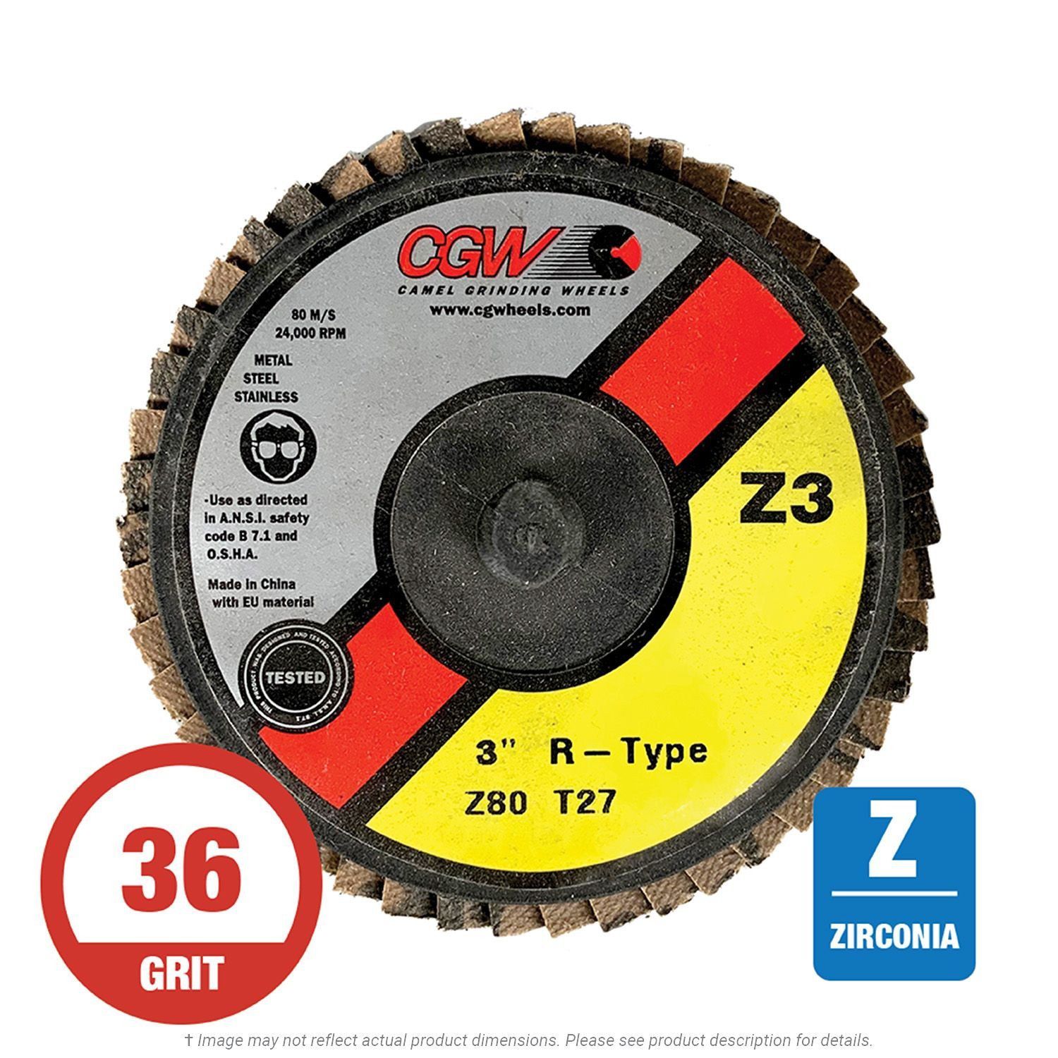 3" Mini Flap Disc Roll-On 36 Grit - 10 per Box | K.L. Jack