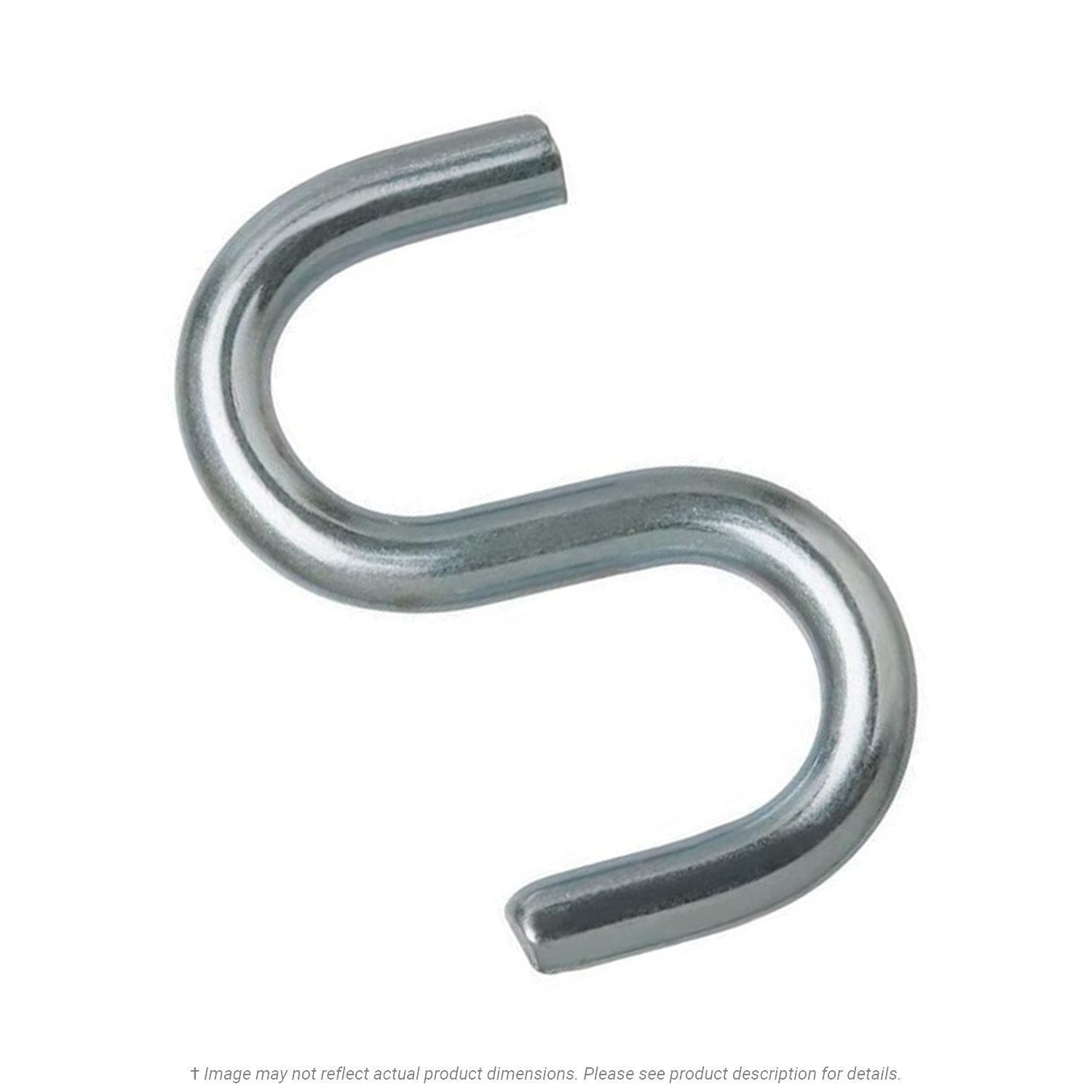 Light Style Stainless Steel S-Hook 0.08 x 3/4" Overall Length - 50 per ...