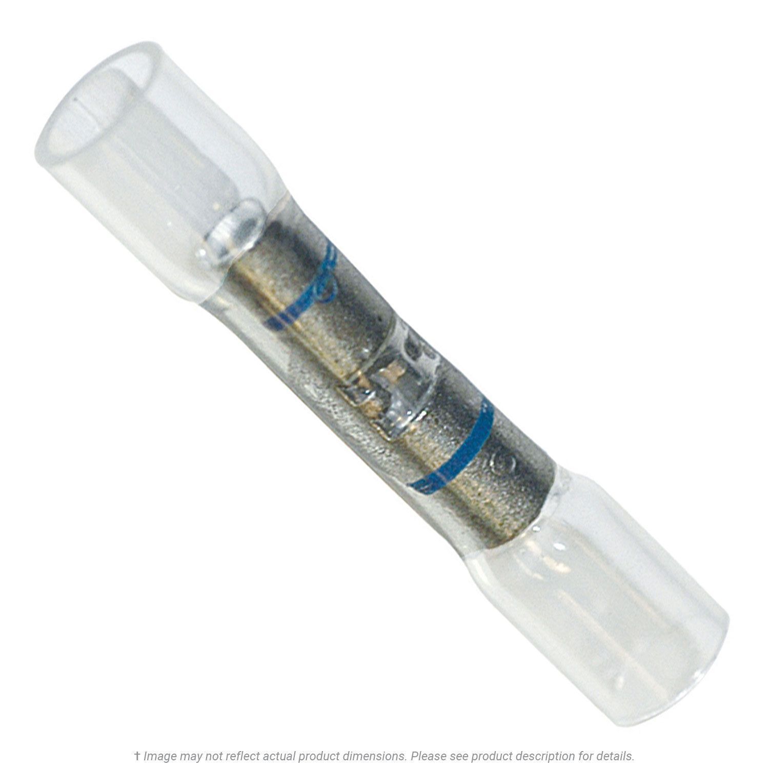 Opti-Seal Crystal Clear Heat Shrink Butt Connector with Blue Stripe 16 ...