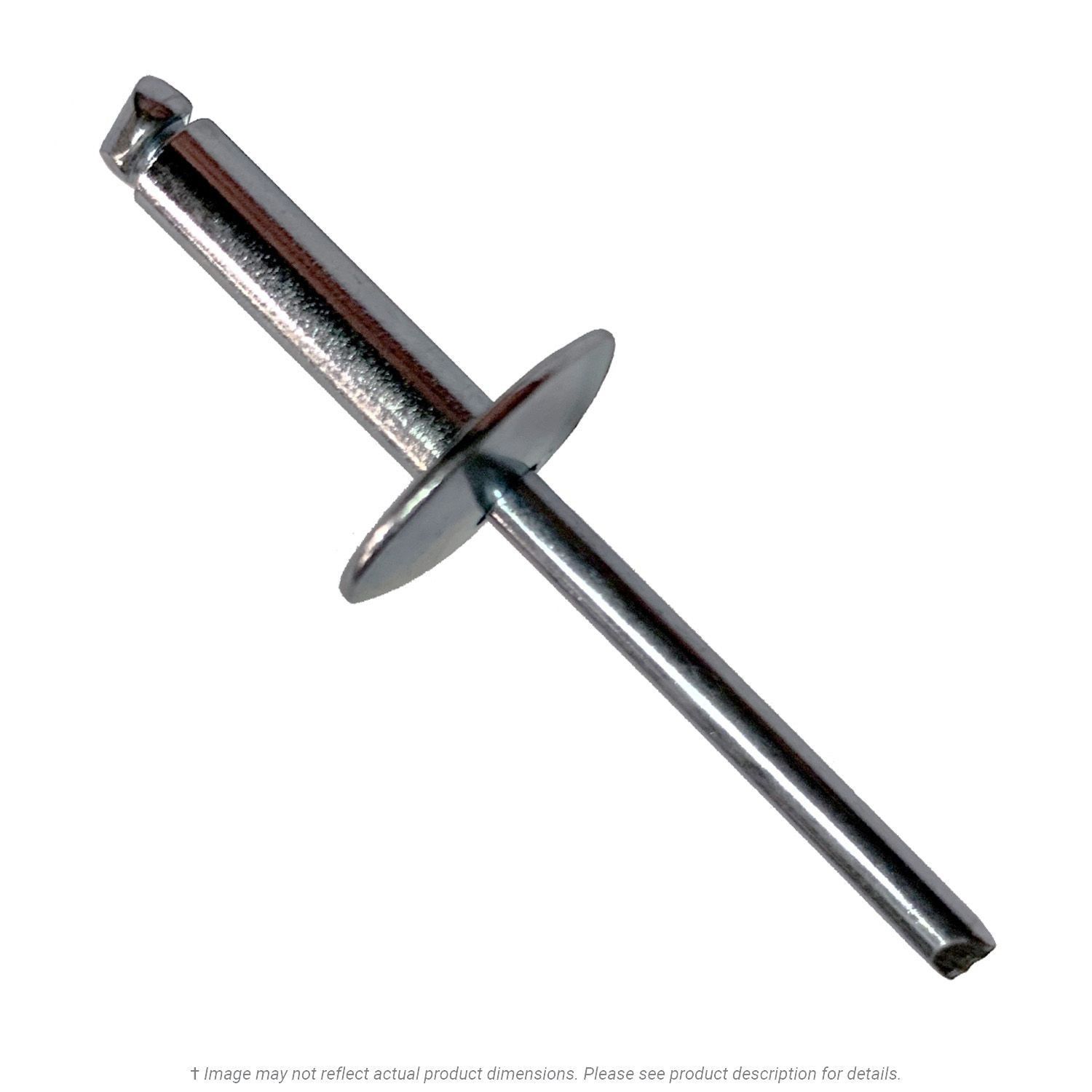 3/16" Diameter x 1/2"-5/8" Grip Steel Large Flange Rivet | K.L. Jack