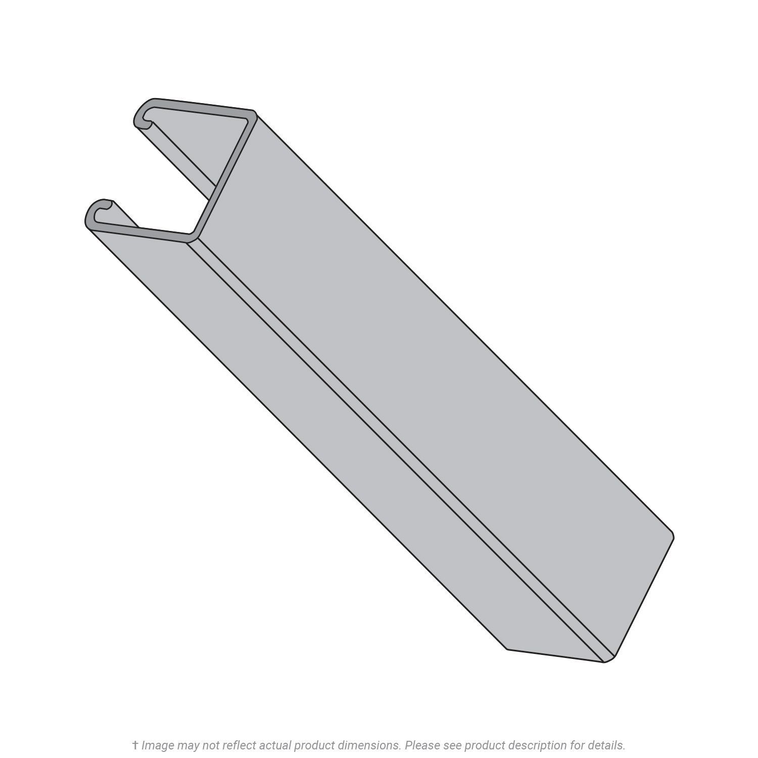 Stainless Steel Square Solid Strut 1-5/8" x 10 Ft. 12 Ga. | K.L. Jack