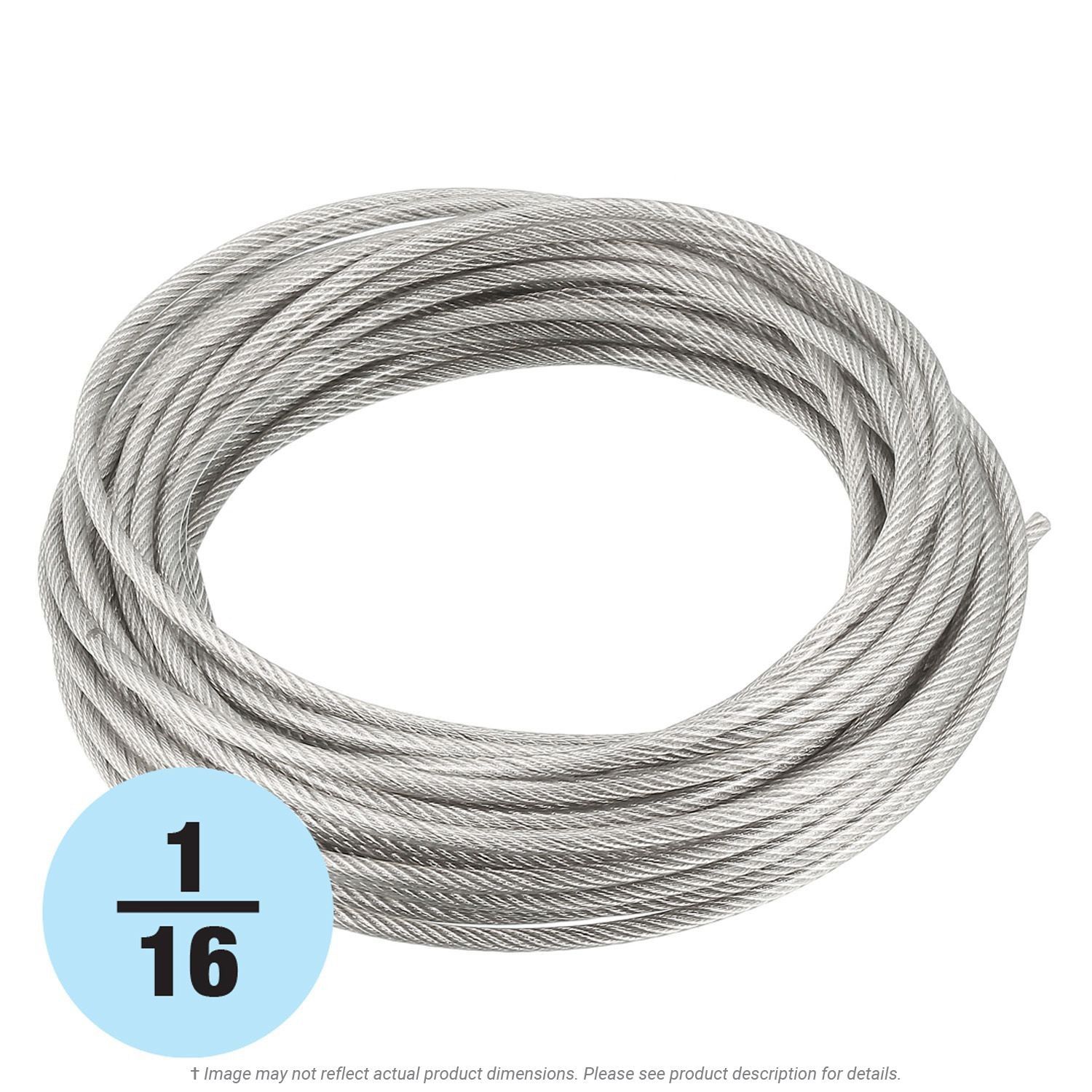 1/16" x 100' Stainless Steel 7x7 Cable | K.L. Jack