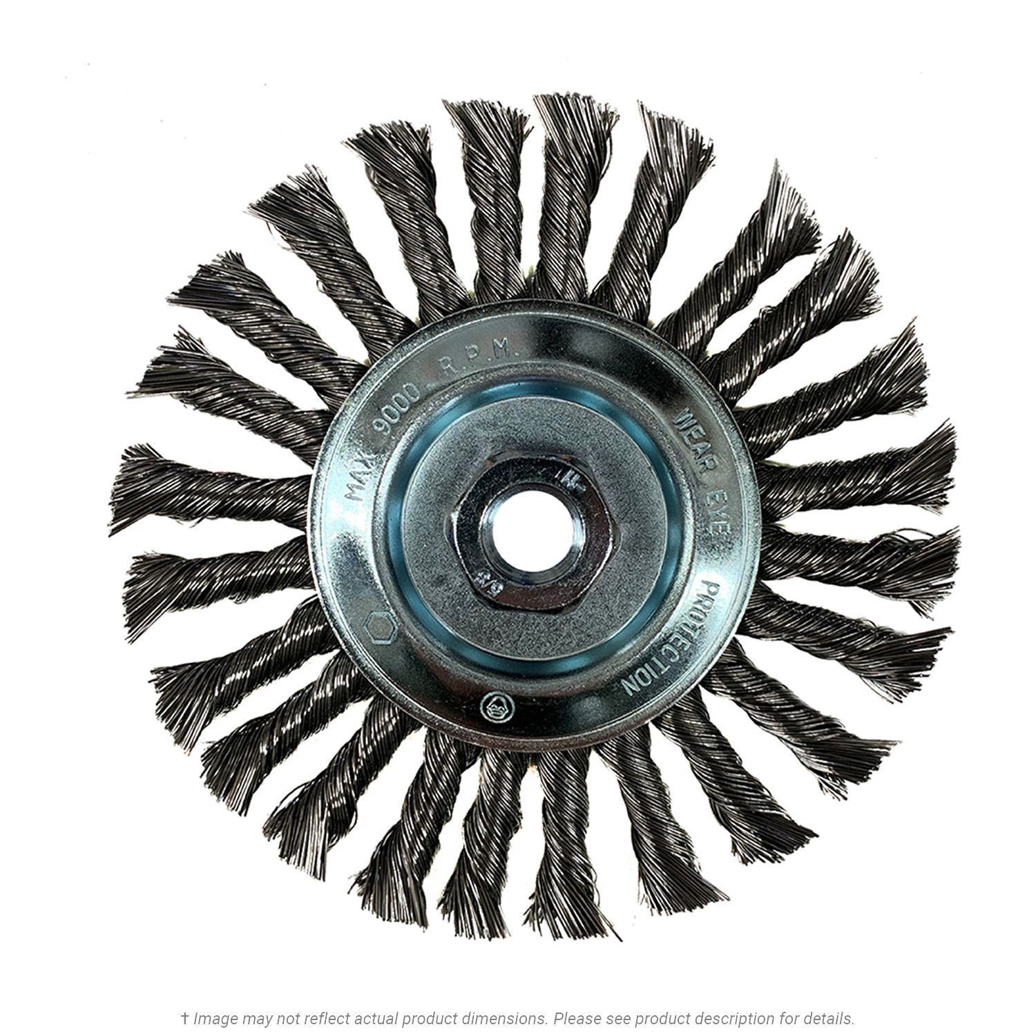 6" Carbon Standard Wire Wheel - 0.020mm Wire Gauge - 5/8"-11 Arbor | K ...