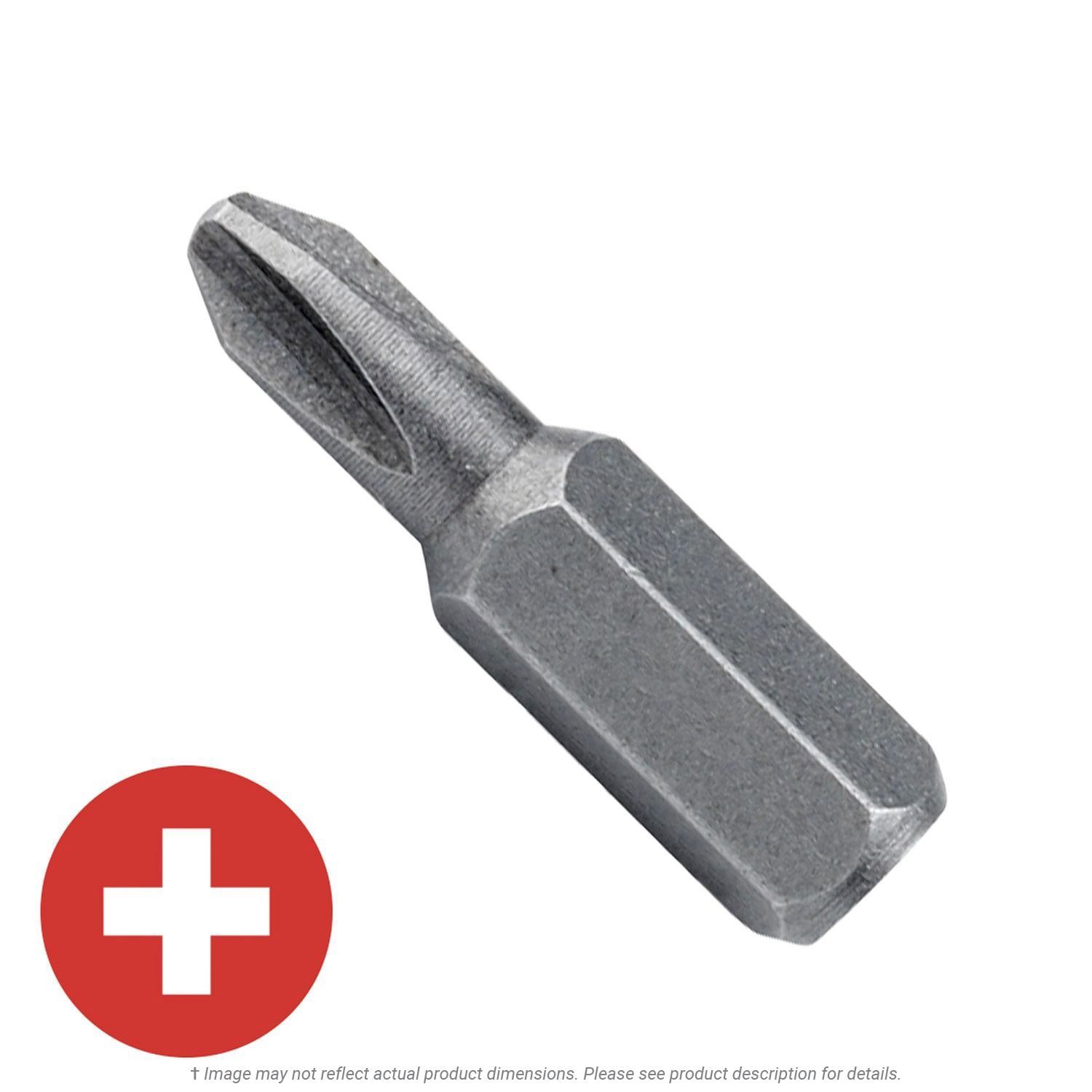 #2 Reduced x 1" Overall Length Phillips Insert Bit | K.L. Jack