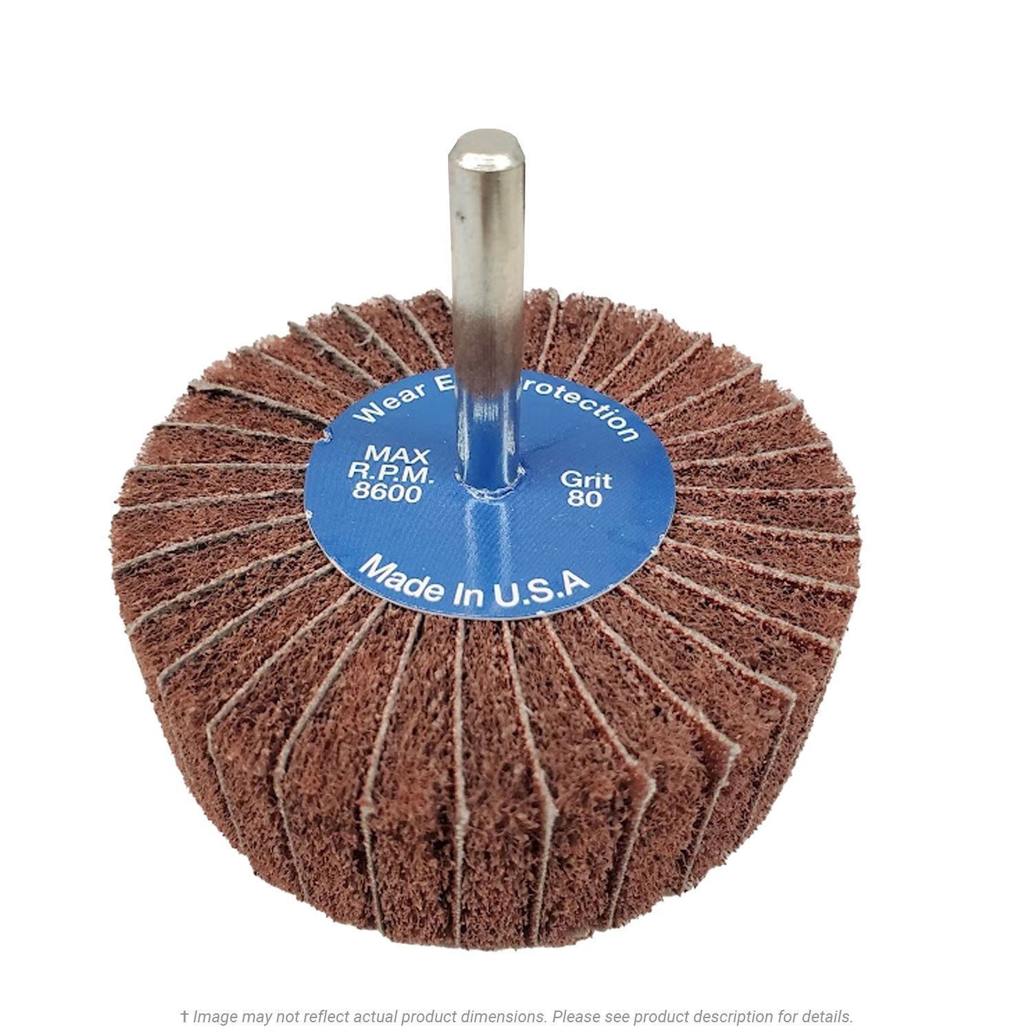 Interleaf Flap Wheels 3" x 1" x 1/4" Shank, 80 Grit - 10 per Box | K.L ...