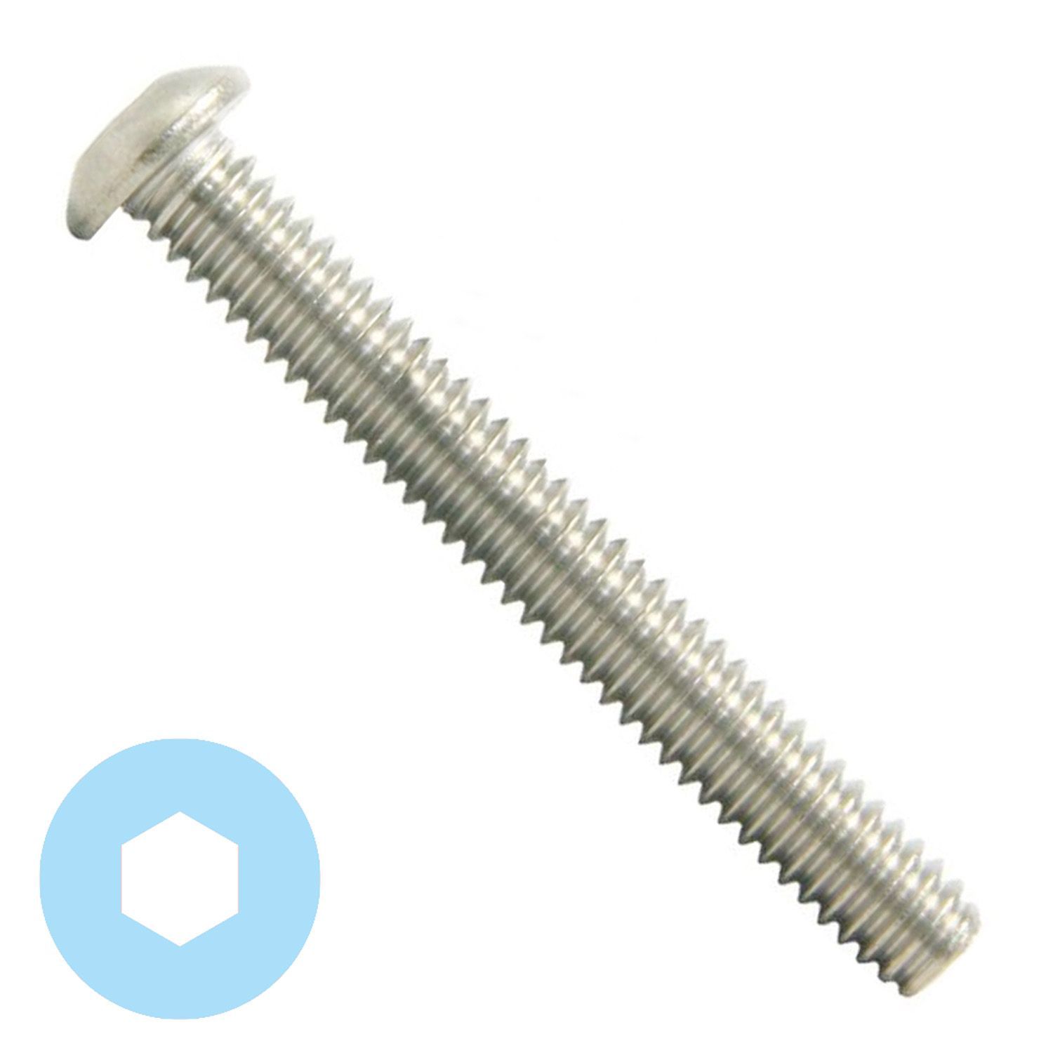 #10-32 x 3/8" Stainless Steel Button Head Socket Cap Screw | K.L. Jack