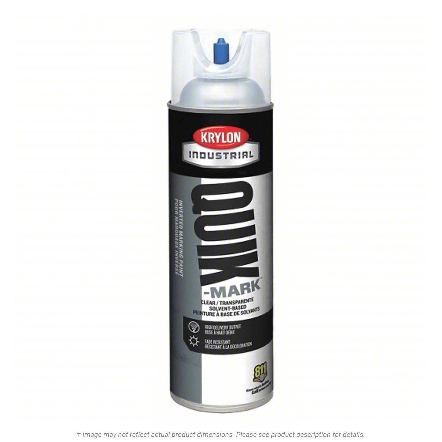 Krylon Quik-Mark Clear Inverted Marking Paint, Solvent Based 16 fl.oz ...