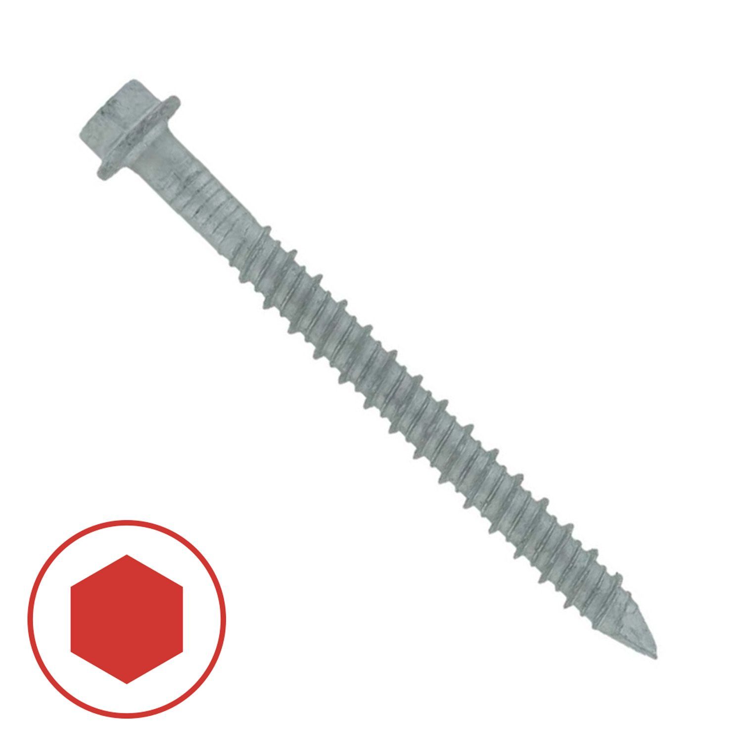 1/4" x 1-3/4" Stainless Steel Hex Head Concrete Screw 410 | K.L. Jack