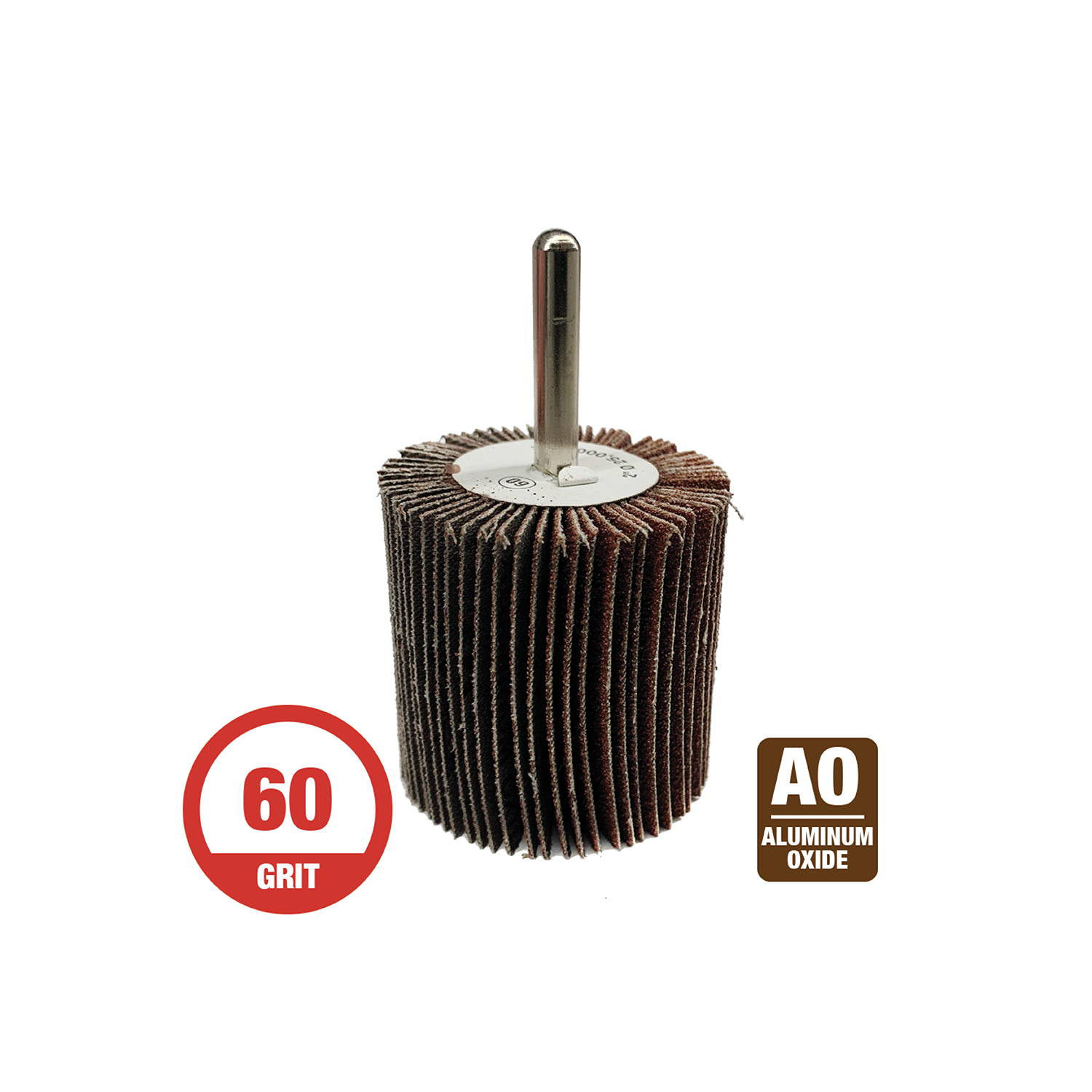 2" x 2" x 1/4" Aluminum Oxide Flap Wheel 60 Grit | K.L. Jack
