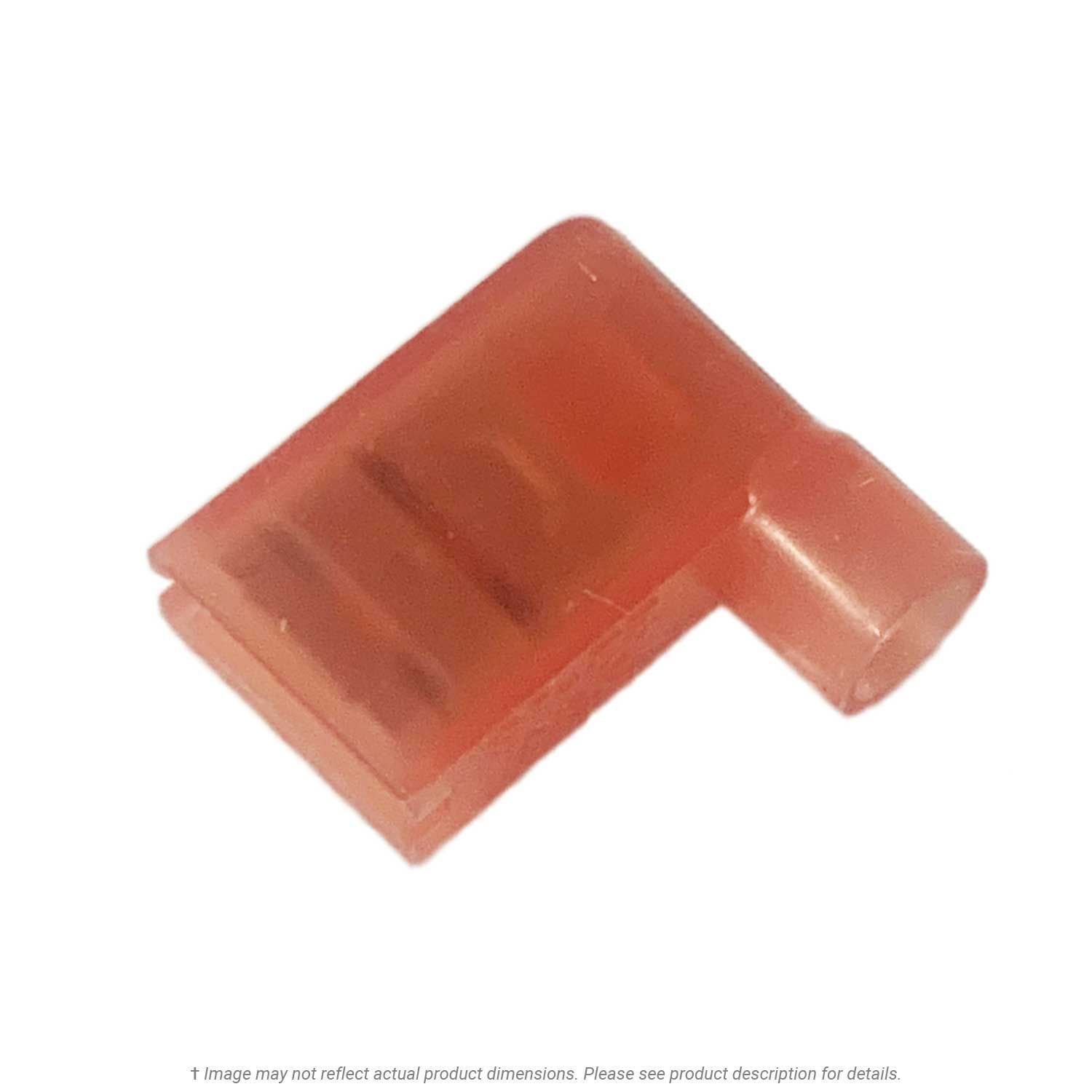 Fully-Insulated Female Flag Terminal Red 22-18 AWG, 0.250" Tab - 50 ...
