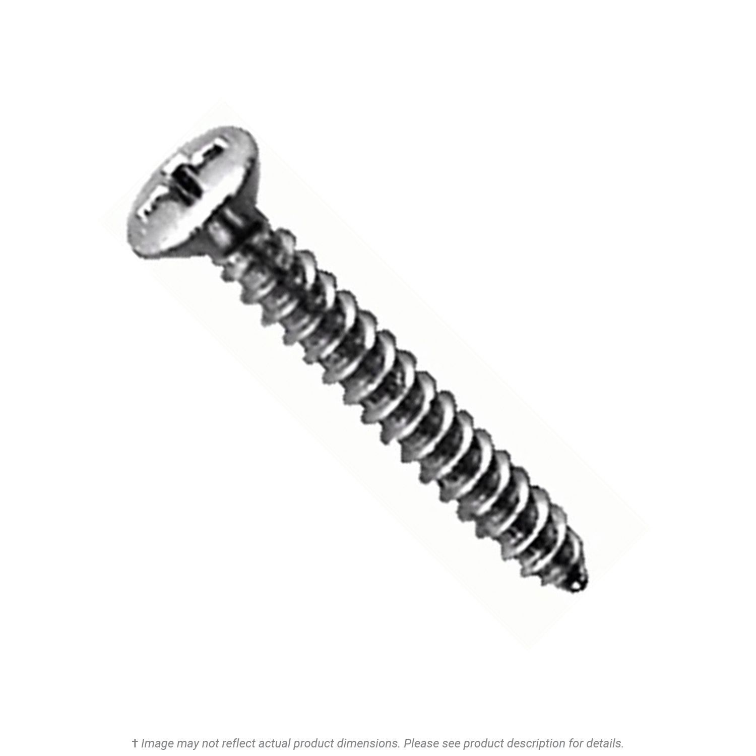 #8 x 1" Chrome Phillips Oval Head Tapping Screw | K.L. Jack