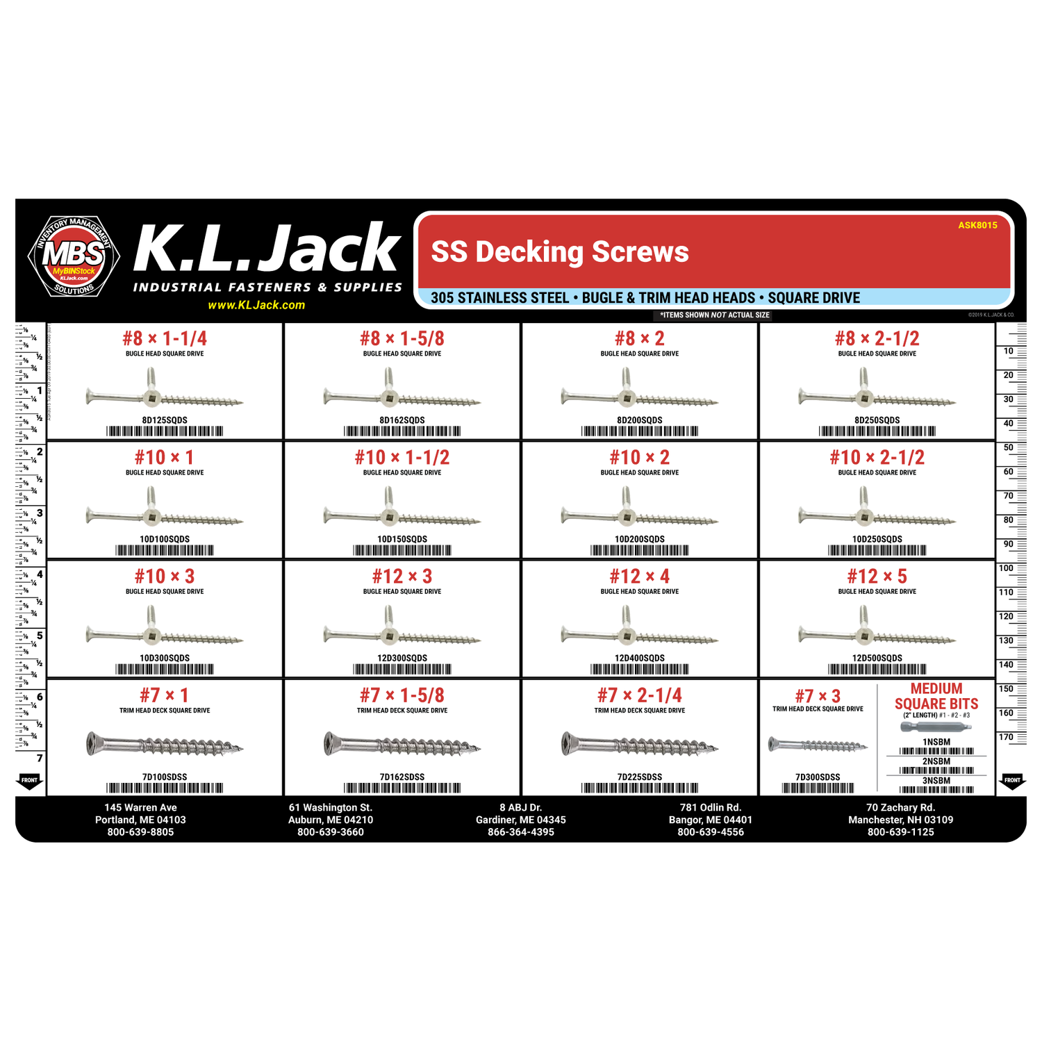 Stainless Decking Screw Assortment | K.L. Jack