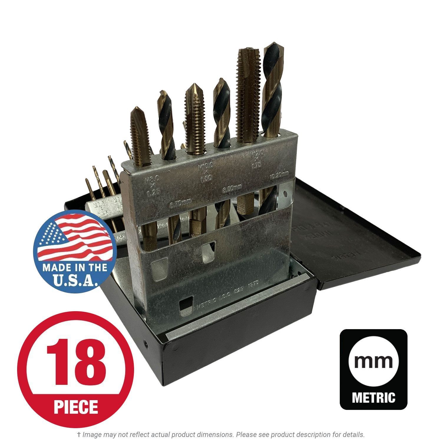 Viking #57990 SP-18TDM Premium Metric Tap & Drill Set (18 Piece) | K.L ...