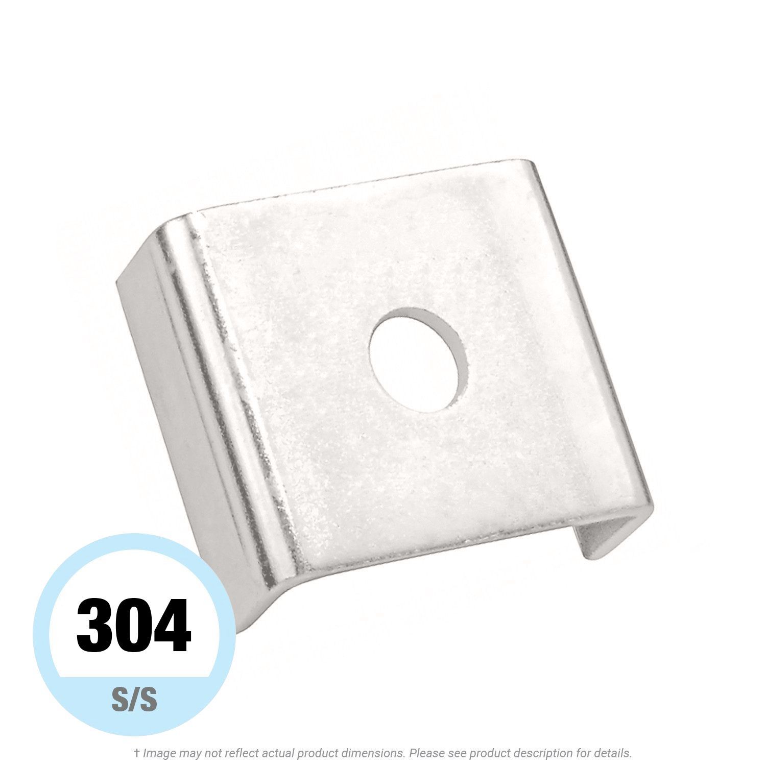 3/8" Saddle “U” Washers For Strut, Stainless Steel, 50 per Box | K.L. Jack