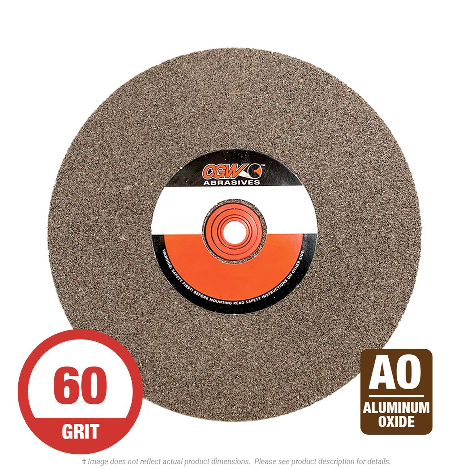 8" x 1" x 1-1/4" Bench Grind Wheel 60 Grit | K.L. Jack
