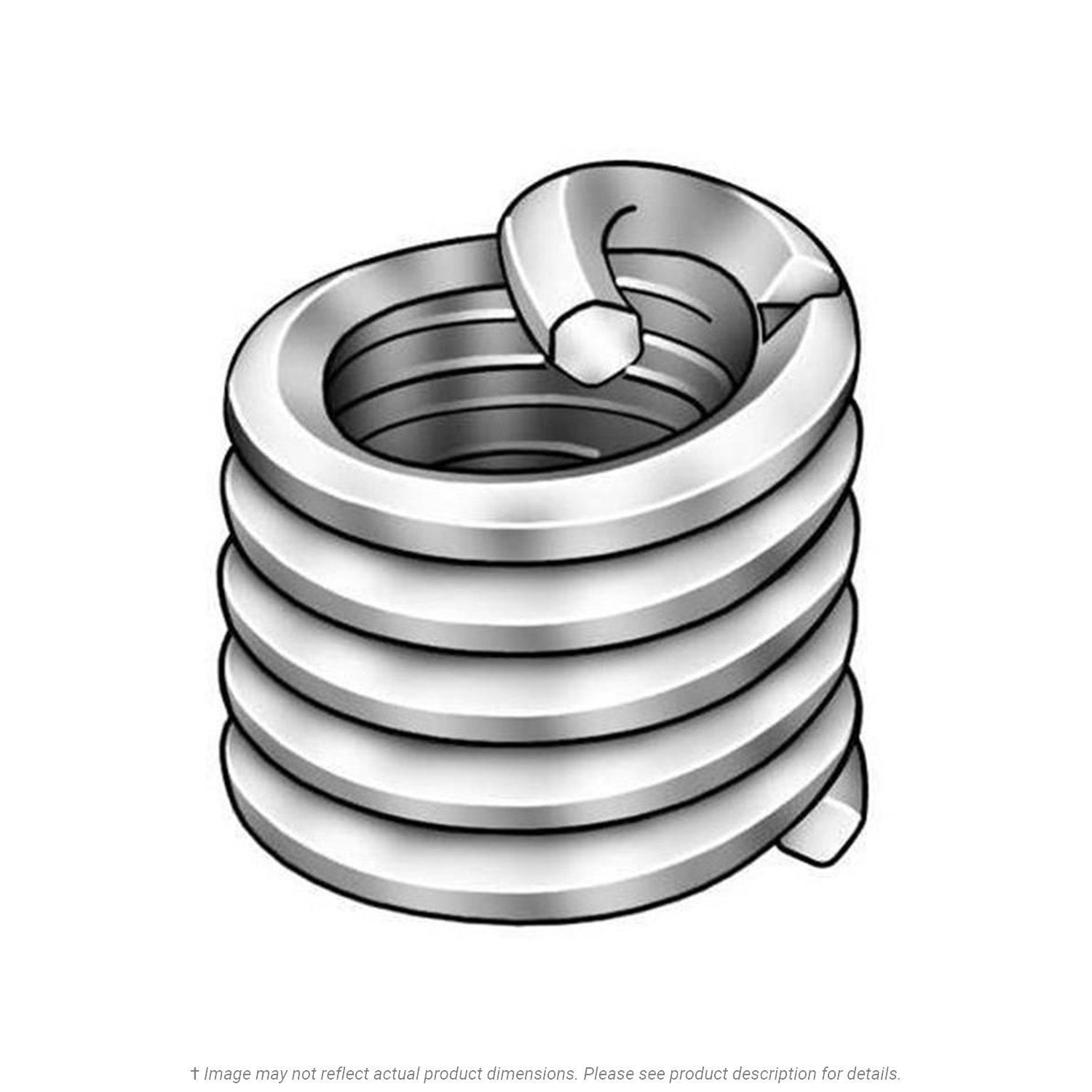 1"-8 x 1.50" Stainless Steel Helical Insert - 1 per Pack | K.L. Jack