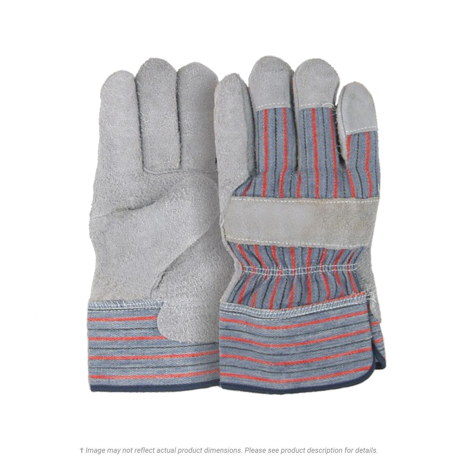 Rubberized Cuff Leather Work Glove Large | K.L. Jack