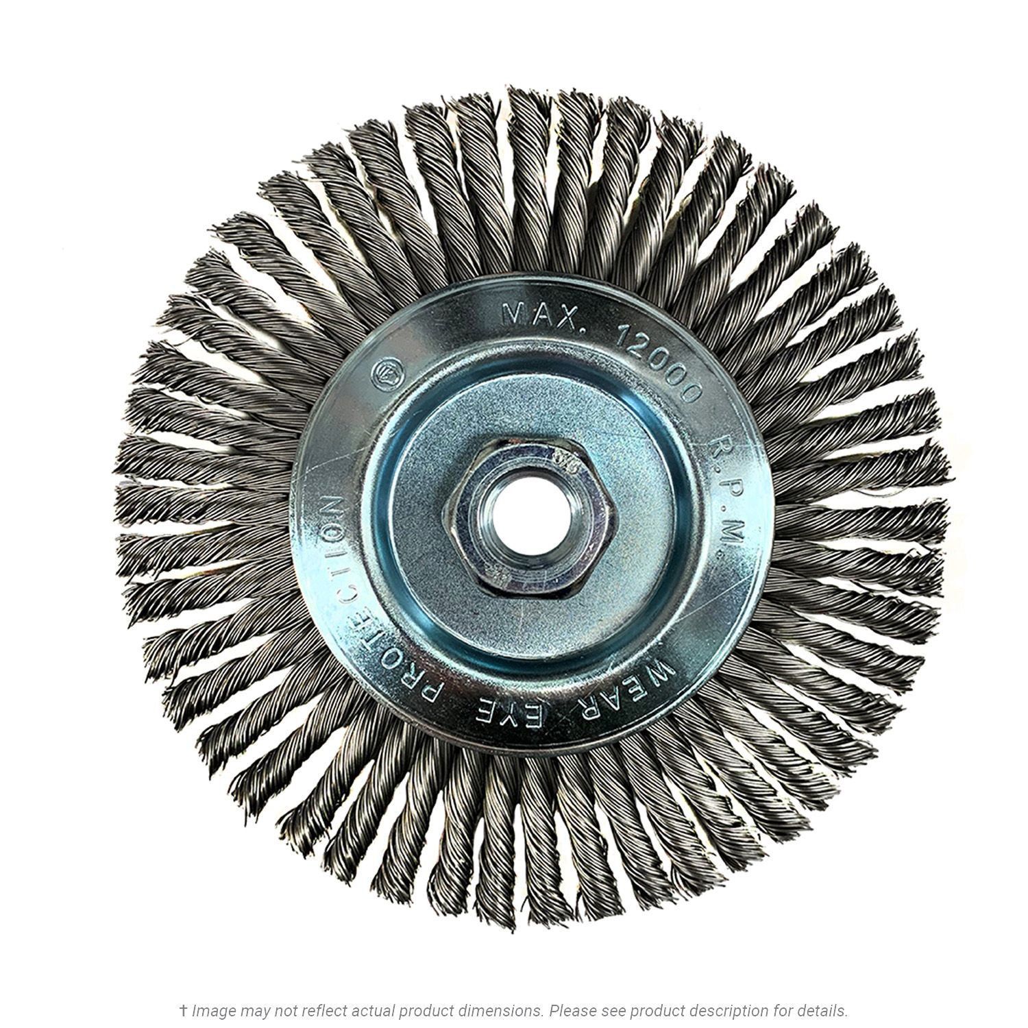 6" Carbon Stringer Bead Wire Wheel - 0.020mm Wire Size - 5/8"-11 Arbor ...