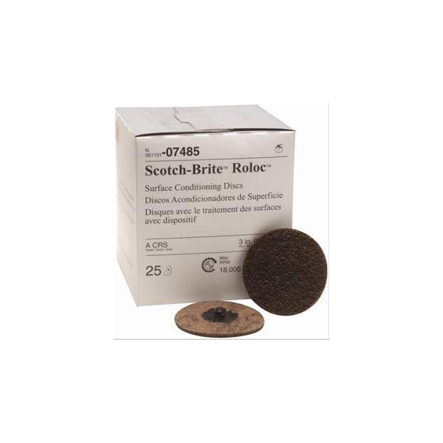 3" Brown Coarse Scotch-Brite™ Roloc™ Disc Coarse Surface Conditioning ...