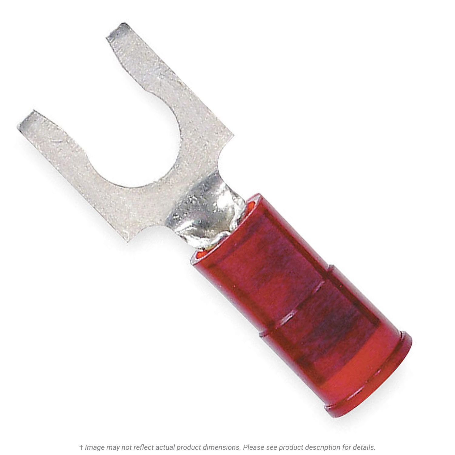 Nylon Insulated Spade Terminal Red 22-18 AWG, #10 Stud - 50 Pack | K.L ...