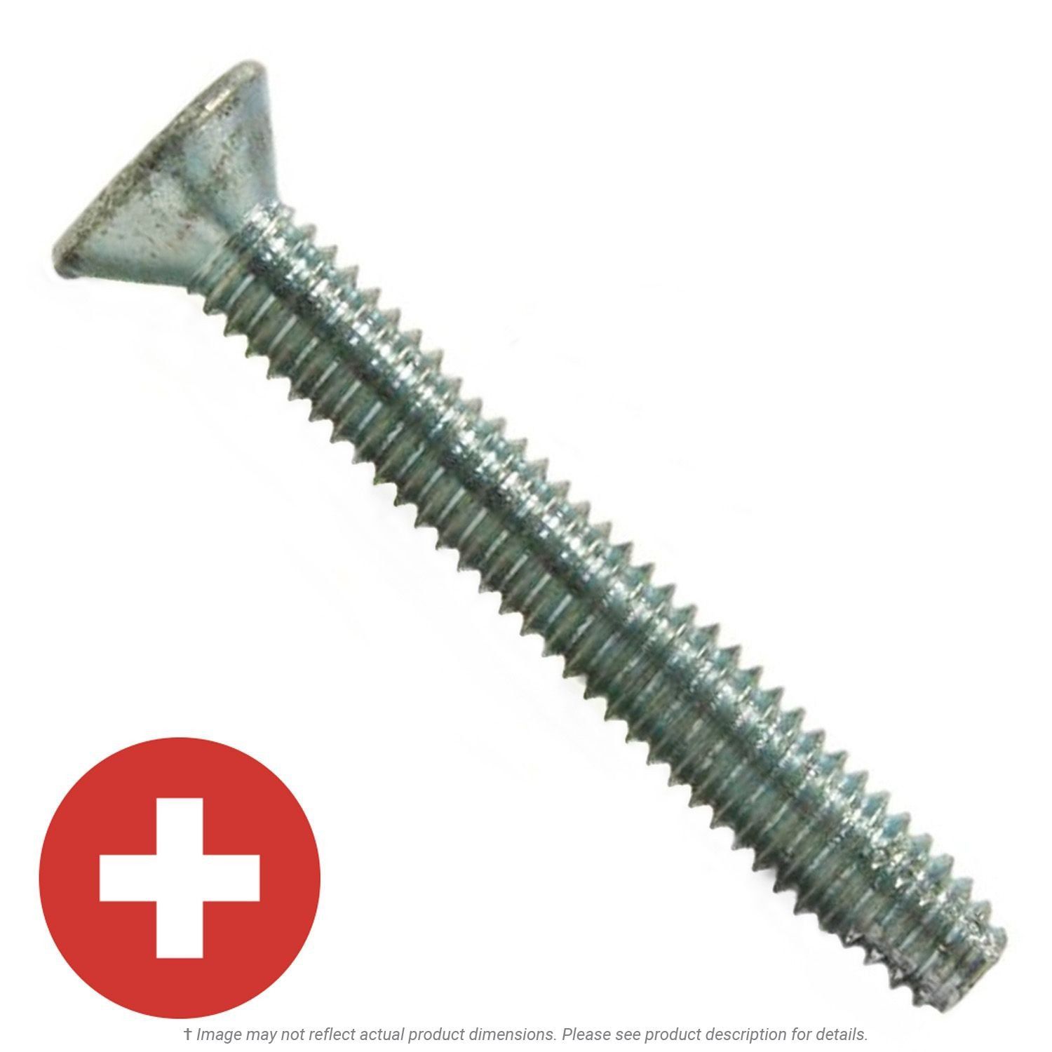 #10-32 x 3/4" Zinc Plated Phillips Flat Head Thread Cutting Screw Type ...