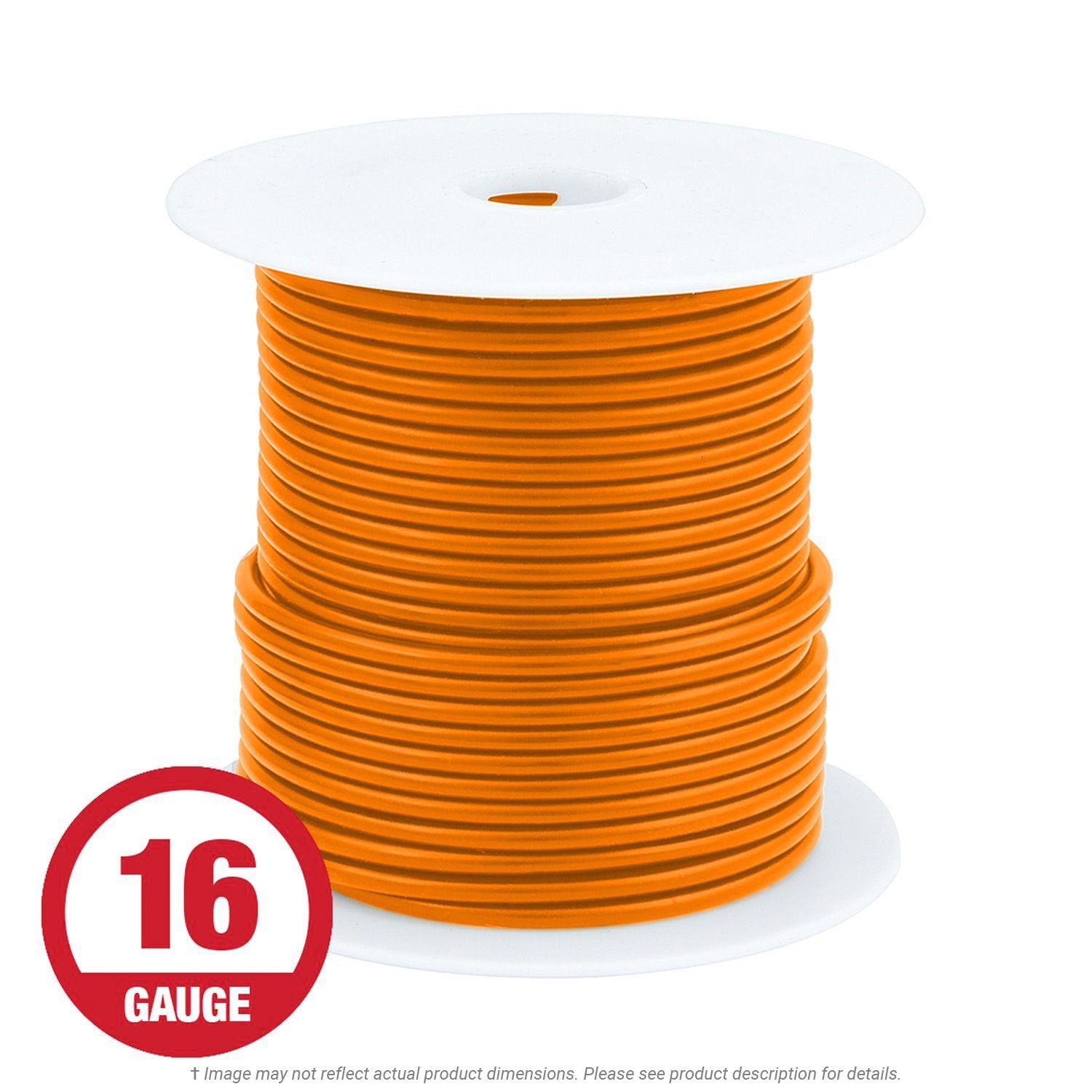 Primary Wire 16 Gauge Orange 100' Spool | K.L. Jack