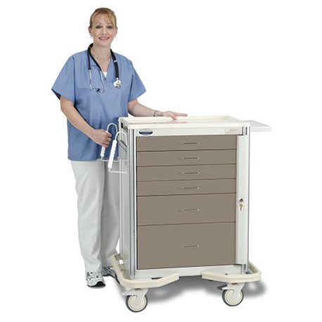 Premier Aluminum Two-Tone Anesthesia Carts / Procedure Carts / Mobile ...