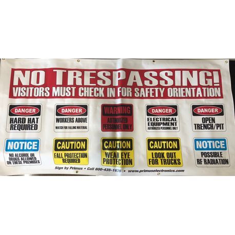3 FT. X 6 FT. OSHA REQUIRED SIGNAGE | Primus Electronics