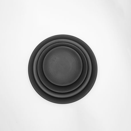Chena Black Bread Plate, 6" diameter, Anfora, set of 12 (24 ea/cs ...