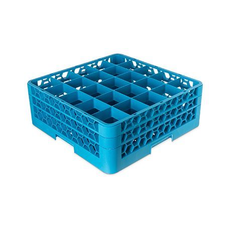 GLASS RACK 25-COMP(3-1/2"sq) FULL 2-EXT 6-3/4"h BLUE 3ea/cs | Singer ...