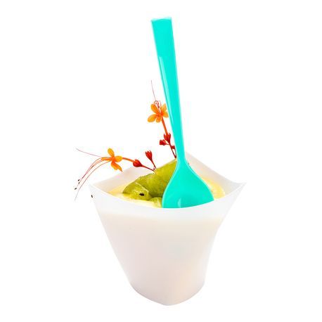 SPOON PETAL 4-1/2x1" POLYSTYRENE TEAL 500/cs | Singer Equipment Co.