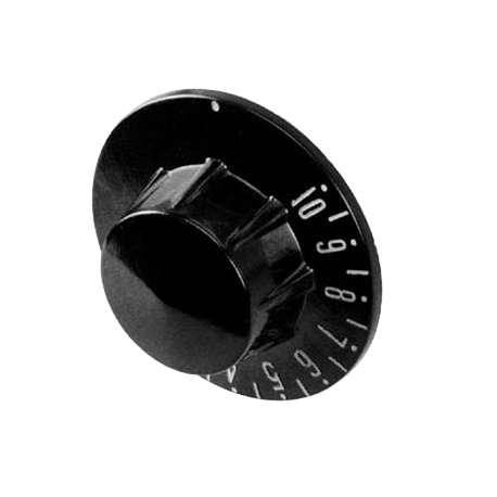 Allpoints 22-1108 Thermostat Dial, 1-10, 2-1/4" OD, .187" D-stem, black ...