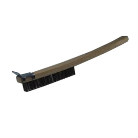 WIRE BRUSH W/ SCRAPER 14" WOOD HANDLE 24ea/cs MOQ=1EA | Singer Equipment Co.
