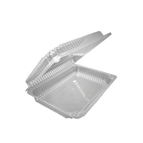 TAKEOUT HINGED SHALLOW MED CLR 9x6-1/2x2" 350/cs LBH-615 | Singer ...
