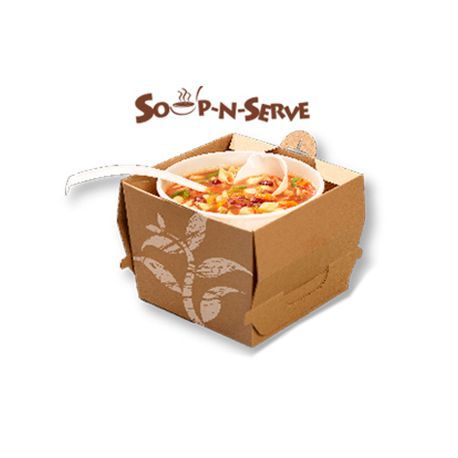 SOUP-N-SERVE 128oz FOLDING BOX CORRG NO PFAS CMPST KRAFT 15/c | Singer ...