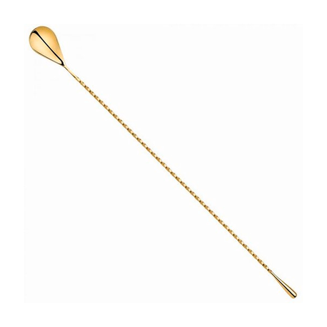Drop Bar Spoon, 15-3/4" length, teardrop shape, twisted stem, 18/8 ...