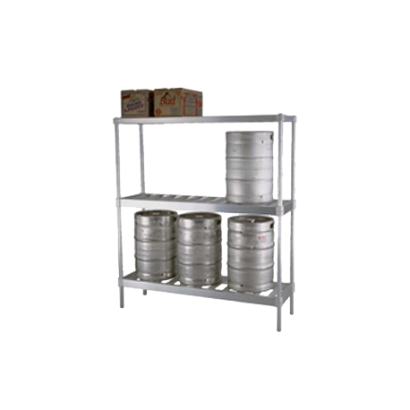 Eagle KR1860A-X Panco Beer Keg Rack, 3-tier, 60"W x 18"D x 76"H, holds ...