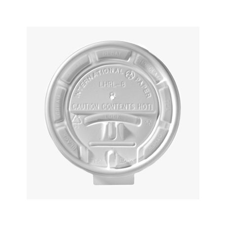 HOT CUP LOCK BACK LID PS 8oz WHITE 1000/cs | Singer Equipment Co.