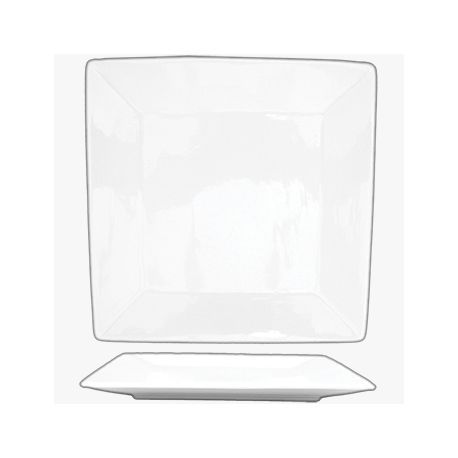 SLOPE PLATE 8" SQUARE BRIGHT WHITE 2DZ/CS | Singer Equipment Co.