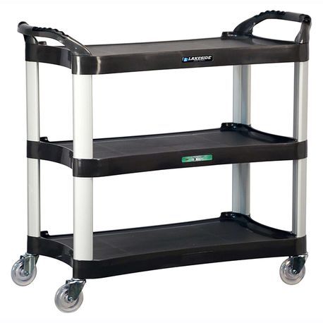Lakeside 2512 Plastic Utility Cart, 3 Shelves, 500 Pound Capacity ...