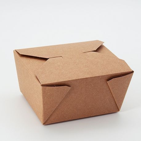 Folded Take Out Box Paper #1 Kraft 4-3/8X3-1/2X2-1/2 450/case | Singer ...