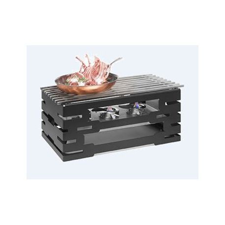 MULTI CHEF WARMER W/GRILL TOP MATTE BLACK SS 23.25X13.5X10.5 | Singer ...