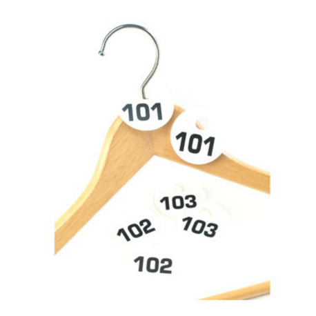 Cal-Mil 869-1 Coat Check Tags 101 to 200, 1-1/2" | Singer Equipment Co.