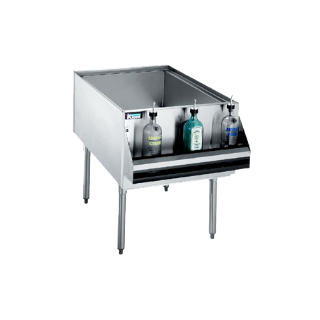 Krowne KRPT-2436-10 Royal Series Underbar Ice Bin/Cocktail Station, pass-thru, 10-circuit cold ...