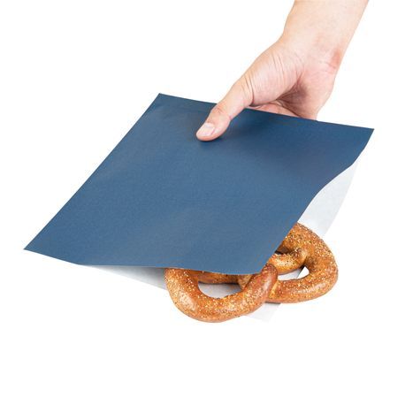 BAG DOUBLE OPEN 10x9" PAPER MIDNIGHT BLUE 100/cs | Singer Equipment Co.