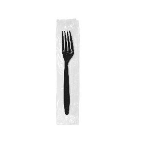 FORK WRAPPED HEAVY WEIGHT POLYSTYRENE BLACK 1000/cs | Singer Equipment Co.