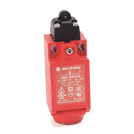 Rockwell Automation Safety Limit Switch, 22mm Plastic, Rubber Roller, 2 ...